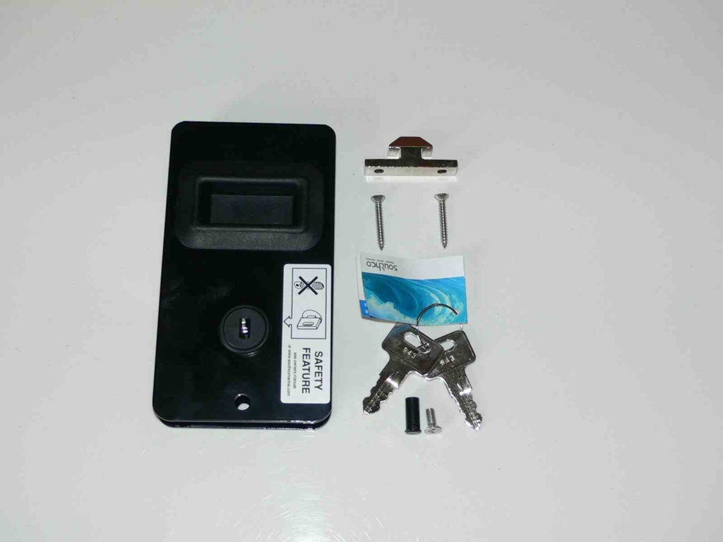 Mobella MF Flush entry door lockset - Black | Flounder Pounder Marine